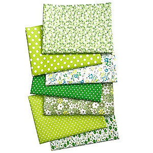 Quilting Fabric Misscrafts 7pcs 50 x 50cm Cotton Fabric DIY Making Supplies Craft Patchwork Fabric Bundle Fat Quarter Pre-Cut Quilt Squares for DIY Sewing Scrapbooking