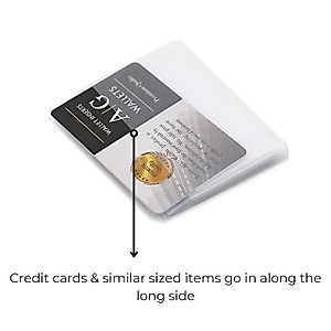 AG Wallets Set of 2 Clear Premium Quality Wallet Insert from (Trifold 6 Page)