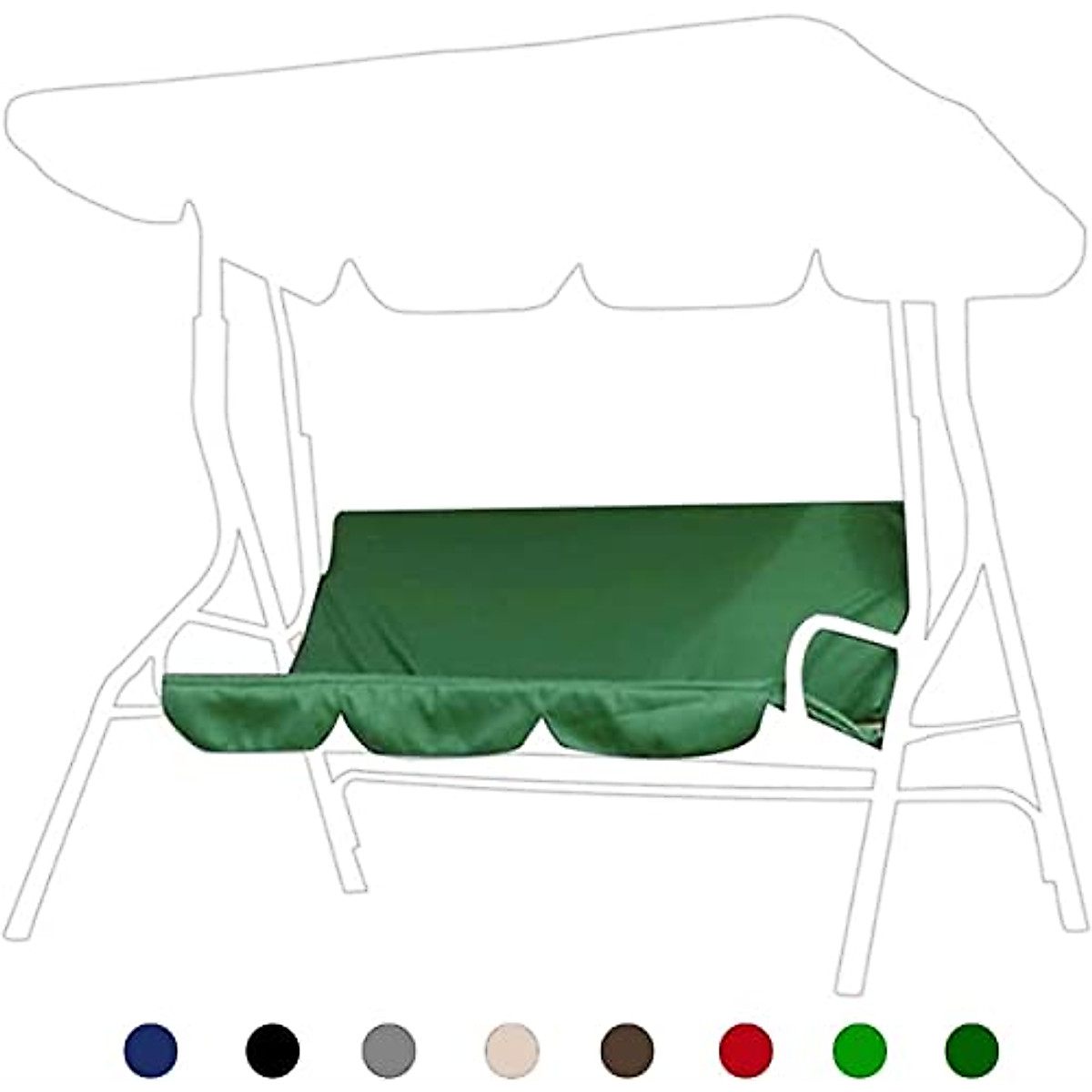 XYQSBY Patio Swing Waterproof seat Cover 60 inches, All Weather Protection Swing Replacement Base Covers for Swing Chair Outdoor Garden Furniture Pedestal Cover (Red,150×50×10cm/60×20×4in)