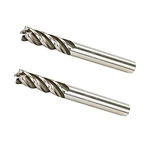 Rannb 4 Flutes End Mill Cutter 5/16"/8mm Cutting Dia 5/16"/8mm Shank Dia - Pack of 2