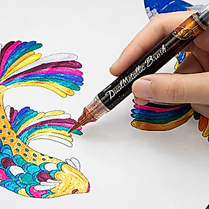 Pentel Dual Metallic Brush, 8 Colors Set, GFH-D8ST