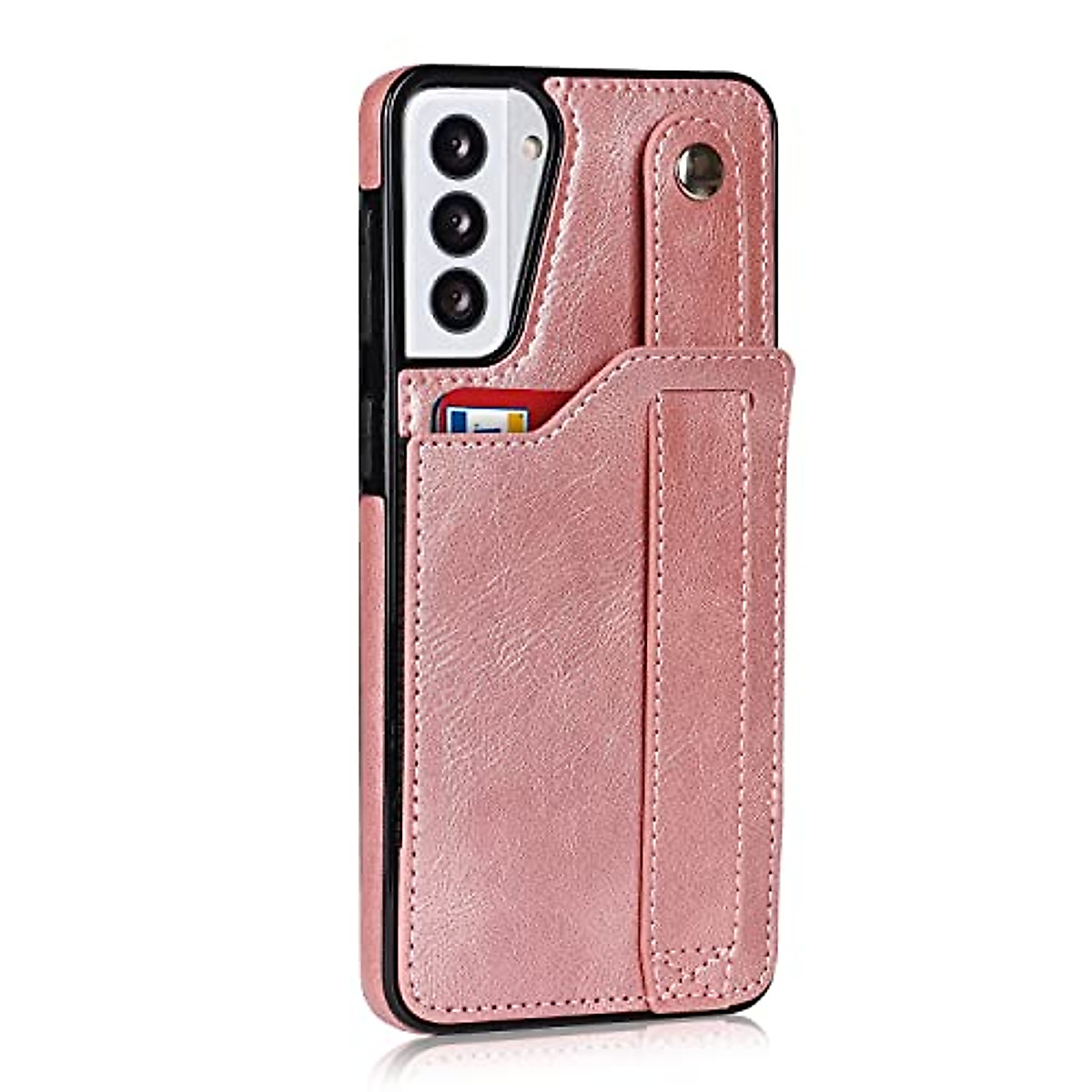 Phone Case Cover Compatible with Samsung Galaxy S21 Plus Leather Wallet Phone Case Stand Wrist Strap Phone Case Adjustable Wrist Strap Phone Case Compatible with Samsung Galaxy S21 Plus Bags Sleeves (