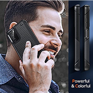 LeYi for Samsung Galaxy-A03S Phone Case: Samsung AO3S Phone Case with [2 Pack] Tempered Glass Screen Protectors, Dual Layer Hard PC Textured Back Soft Bumper Case for Samsung A03S (Not Fit A03), Black