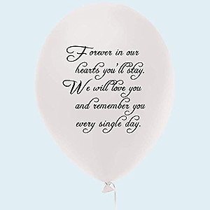 Good Karma Studio | 30 Biodegradable Balloons | Memorial Balloons Pack | White Celebration of Life Balloons