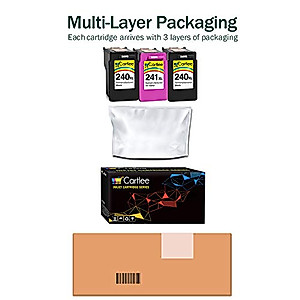 Cartlee 3 Remanufactured High Yield Ink Cartridge Replacement for PG-240XL 240 XL CL-241XL 241 XL PIXMA MX472 MX452 MG3220 MG3520 MX432 MX439 MX512 MG2120 MG3600 MX459 MG3620 MX479 (2 Black, 1 Color)