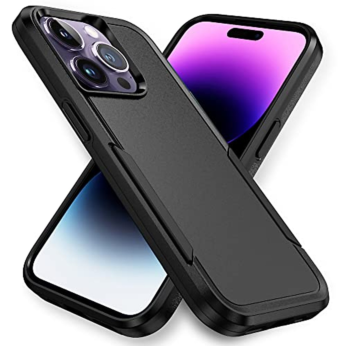 Hsefo Designed for iPhone 14 Pro Max Case, Heavy Duty Protection Shockproof Dropproof Dustproof Anti-Scratch Cover Protective Phone Case for iPhone 14 Pro Max -Black