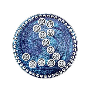 QeenseKc Pisces Zodiac Sign Charm Constellation Bule Enamel Star Charm for Pandora Bracelet Birthday Gift