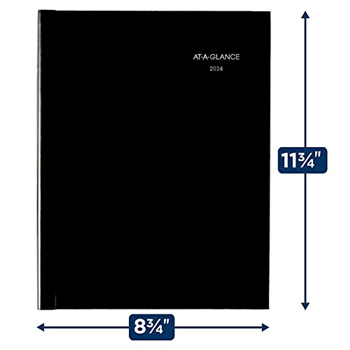 AT-A-GLANCE 2024 Weekly Planner, DayMinder, Quarter-Hourly Appointment Book, 8" x 11", Large, Hardcover, Monthly Tabs, Black (G520H0024)