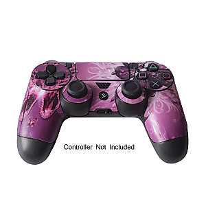 GameXcel Skins Compatible with PS4 Controller - Stickers Compatible with Playstation Dualshock 4 - Decals Cover Skin Accessories Compatible with PS4 Slim Controllers - Lavende Butterfly