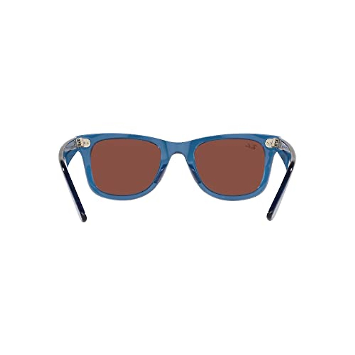 Ray-Ban RB2140 Original Wayfarer Square Sunglasses, Transparent Blue/Red, 50 mm