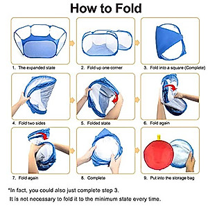 YunTrip Small Animals Cage Tent, Breathable & Transparent Pet Playpen Pop Open Outdoor/Indoor Exercise Fence, Foldable Play Pen for Guinea Pig, Hamster, Rabbit, Chinchillas, Hedgehogs, Reptiles