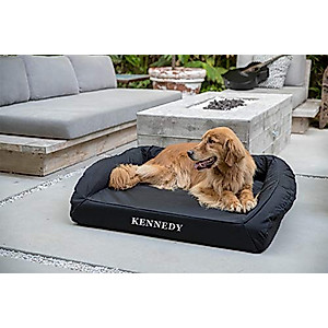 K9 Ballistics Tough Orthopedic XL Extra Large Bolster Dog Bed - Washable, Durable and Water Resistant Dog Bed - Made for Big Dogs, 38"x54", Black