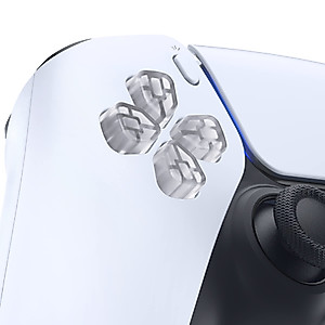 eXtremeRate Ergonomic Split Dpad Buttons (SDP Buttons) for PS5 Controller, Clear Independent Dpad Direction Buttons for PS5 Edge, for PS4 All Model Controllers - Controller NOT Included