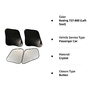 OSEI Cockpit sunshades (Set of 4 Shades) … (Boeing 737-800 (Left Seat))