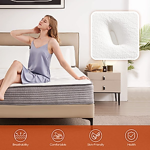 Full Mattress, DIGLANT 10 Inch Memory Foam Hybrid Mattress, Tight Top Pocket Spring Mattress Sleep Supportive & Motion Isolation, Medium Firm Feel Mattress in a Box, CertiPUR-US Certified