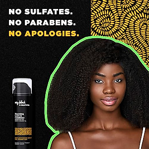 MY BLACK IS BEAUTIFUL Nourishing Leave-In Conditioning Cream, for Curly and Coily Hair with Coconut Oil, Honey, and Tumeric, 6.3 fl oz