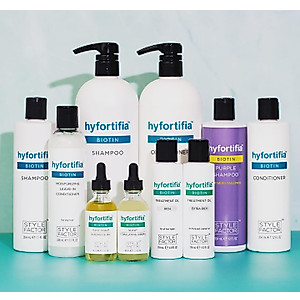 Style Factor hyfortifia™ Biotin Shampoo Conditioner Treatment | Shine Strengthen and Nourish (Treatment Oil 4 Oz (Extra Rich))