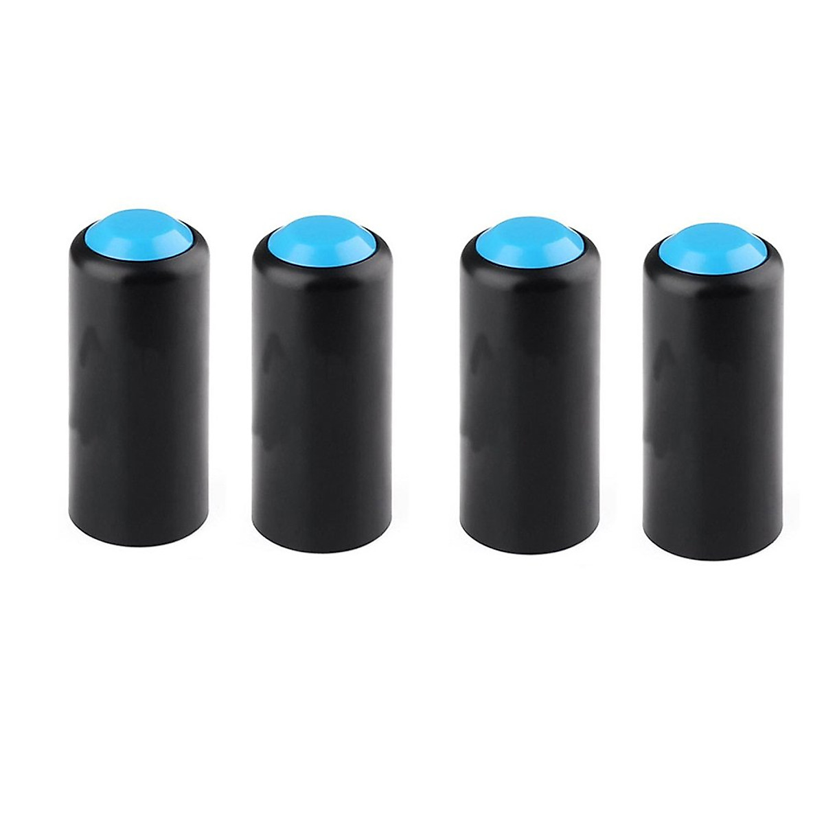 Microphone Cover 4pcs Microphones Battery Cover Wireless Mic Battery Screw on Cover for PGX2/4SLX24/SM58/PG58/ (Blue)