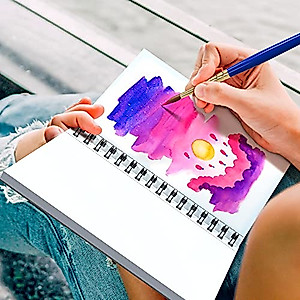 Artisto Watercolor Pads 5.5x8.5”, Pack of 3 (90 Sheets), Spiral Bound, Acid-Free Paper, 140lb (300gsm), Perfect for Most Wet & Dry Media, Ideal for Beginners, Artists & Professionals