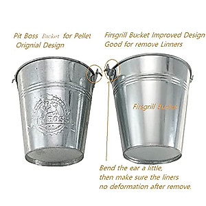 Firsgrill Grease Bucket & 12 pcs 6" High Liners Foil Tray Professional Replacement Wood Pellet Grills Pit Boss 67292, Oklahoma Joe's 9518545P06 Rec Treager Tec & Smoker.