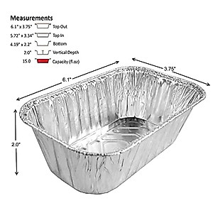JHUS 50 Pcs1 lb. Aluminum Foil Mini-Loaf/Bread Pan - Disposable Tins Bakingpan Bread pans Baking sheet Baking supplies Cake pan Baking pan Kitchen set Bread pan Baking pans set Baking set Loaf p