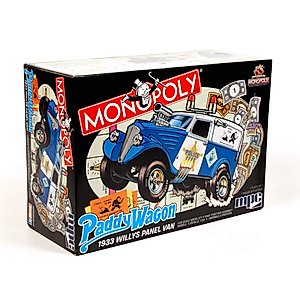 MPC 1933 Willys Panel Paddy Wagon (Monopoly) 2T 1/25th Scale Model Kit, red (MPC924M)