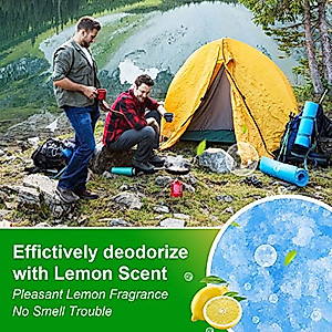 Siewl 25Pack Poo Powder for Portable Toilet, Camping Toilet Chemicals Degradable Absorbent Gel, Porta Potty Composting RV Toilet Liquid Waste Gel for Outdoor Camping Hiking