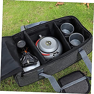 VALICLUD Outdoor Storage Bag silverware storage outdoor stove fine china storage containers container with lid containers with lids camping cookware pot case Oxford cloth barbecue small