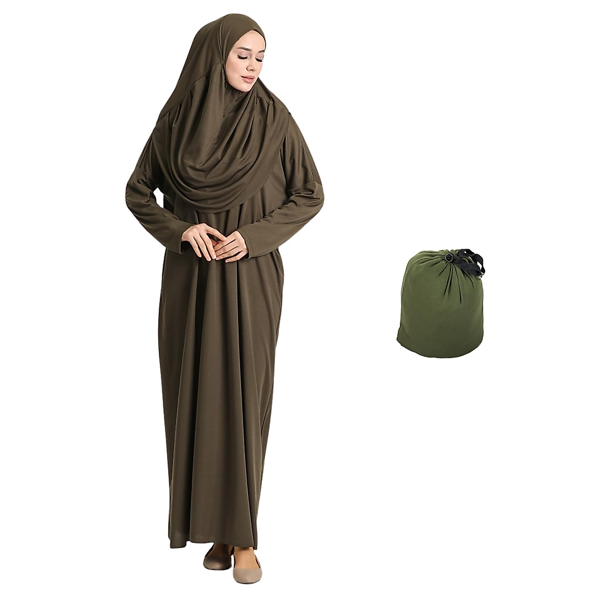 Prien Muslim Dress For Women With Hijab, Abaya, Instant Prayer Clothes Set, Islamic Wear, Dubai Kaftan Jilbab Burqa