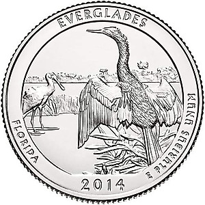 2014 D BU Everglades Florida National Park NP Quarter Choice Uncirculated US Mint