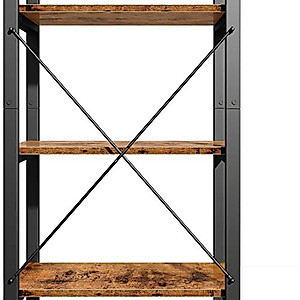 IRONCK Industrial Bookcase, 5-Tier Bookshelf for Living Room, Bedroom, Farm House, Kitchen, Office Decor and Storage