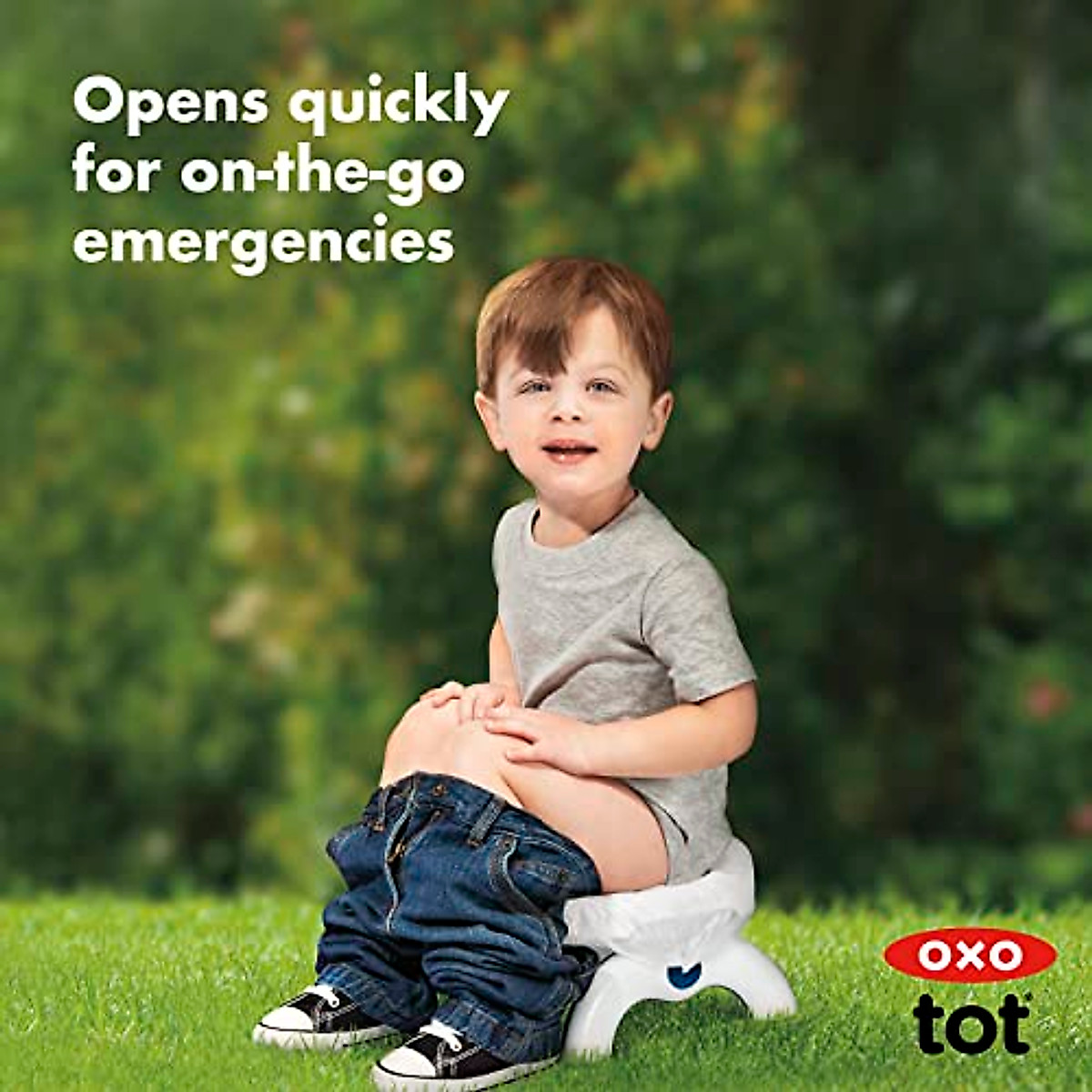 OXO Tot 2-in-1 Go Potty- Navy, 1 Count (Pack of 1)