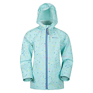 Mountain Warehouse Kids Raindrop Waterproof Rain Jacket & Pants Set Teal 3T-4T
