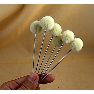 yueton Pack of 10 Wool Daubers with Metal Handle for Leather Dyes, Sealers