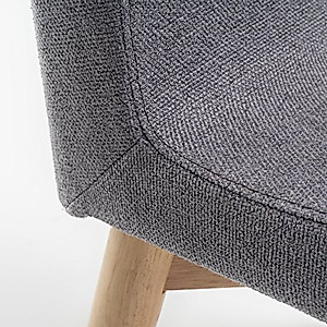 Christopher Knight Home Orrin Fabric Dining Chairs, 2-Pcs Set, Dark Grey / Oak Finish