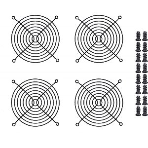 Easycargo 4pcs 120mm Fan Grill 120mm Guard Black with Screws (Black 120mm)