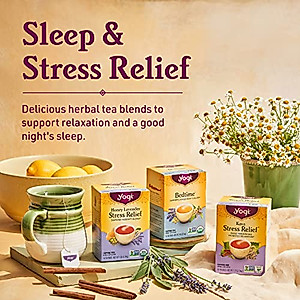 Yogi Tea - Bedtime (6 Pack) - Supports a Good Night’s Sleep - Tea with Passionflower, Chamomile, Valerian Root, and Lavender - 96 Organic Herbal Tea Bags