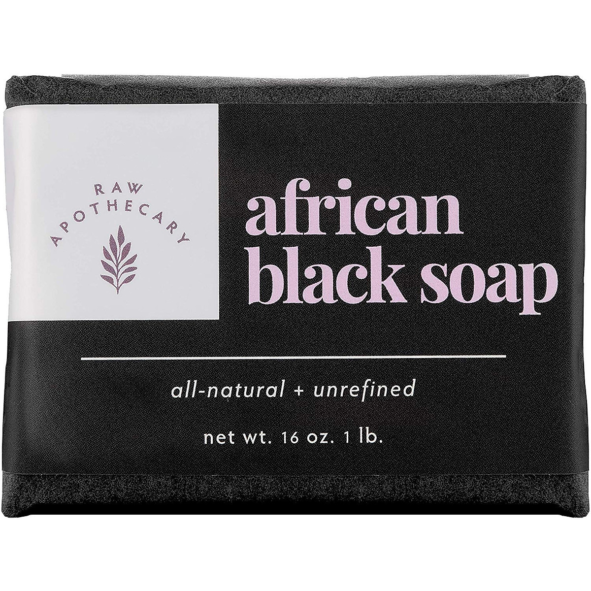 Raw African Black Soap, 100% All Natural by Raw Apothecary- Fair Trade Certified, Cruelty Free, Organic and Unrefined (1 Pound)
