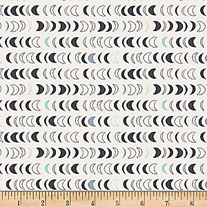 Art Gallery Fabrics Art Gallery Stargazer Lunar Stamps Fabric, White