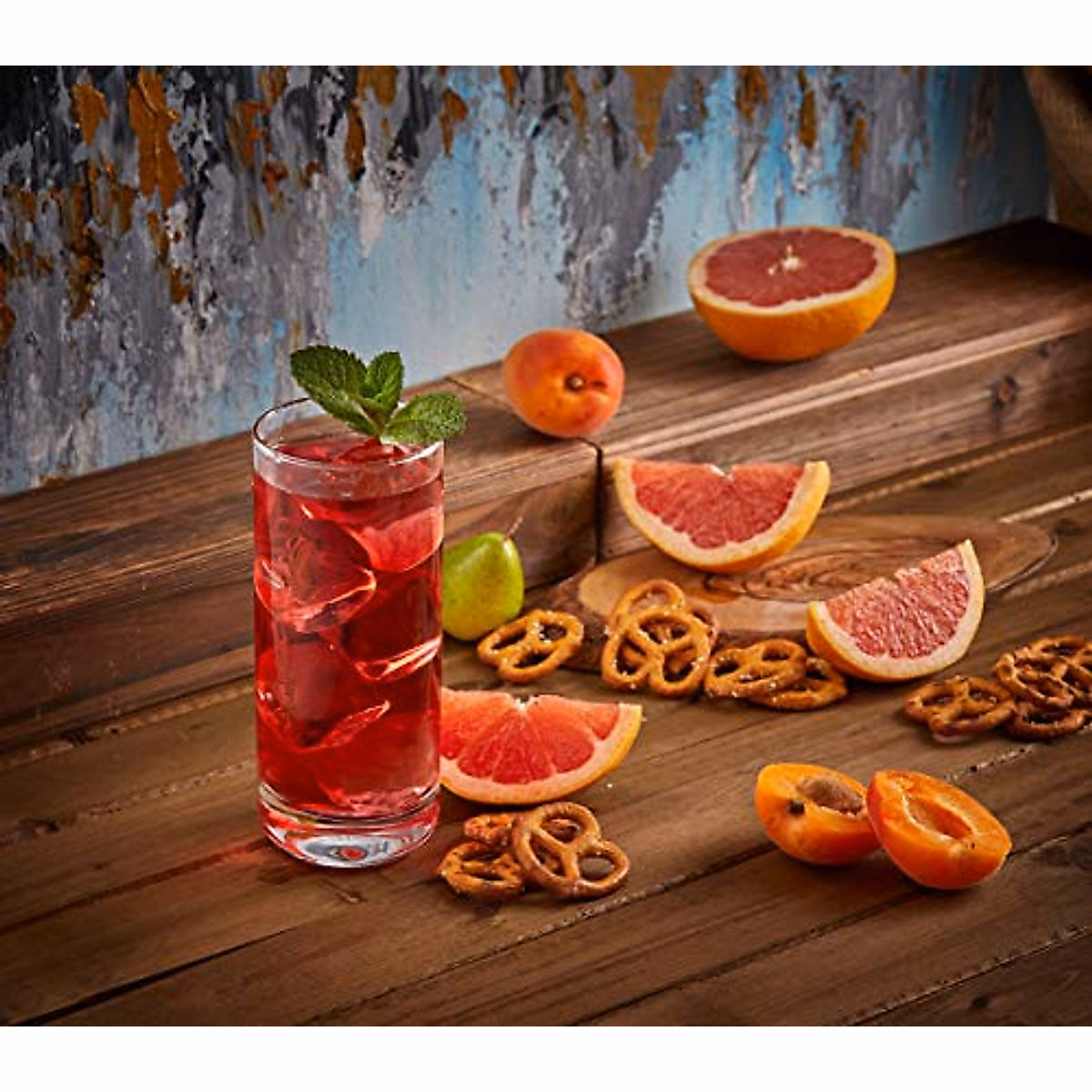 JoyJolt Faye 13oz Highball Glasses, 6pc Tall Glass Sets. Lead-Free Crystal Glass Drinking Glasses. Water Glasses, Mojito Glass Cups, Tom Collins Bar Glassware, and Mixed Drink Cocktail Glass Set