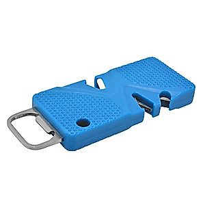 CUDA Diamond Pocket Sharpener #23062 | Compact Portable Sharpener with Integrated Line Cutter, Bottle Opener, & Hook Sharpening Grooves