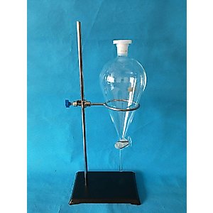 1000ml Glass Separatory Funnel Set, 1000ml with Glass Stopcock and Ringstand
