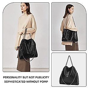 Work Bags for Women Fashion Large Tote Bag Womens Purses and Handbags(Black)