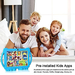 NORTH BISON Kids Tablet, 7 inch Android 11.0 Tablet for Kids, 3GB 32GB Toddler Tablet with Bluetooth, WiFi, GMS, Parental Control, Dual Camera, Shockproof Case, Educational, Games