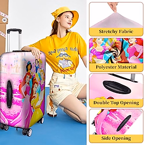 Midternal Suitcase Cover Luggage Covers Protector Carry On Cover Luggage Wraps for Suitcase Carry On Protector Cute Princess Luggage Sleeve Travel Suit Case Dust Cover for Suitcase 18-20 Inches