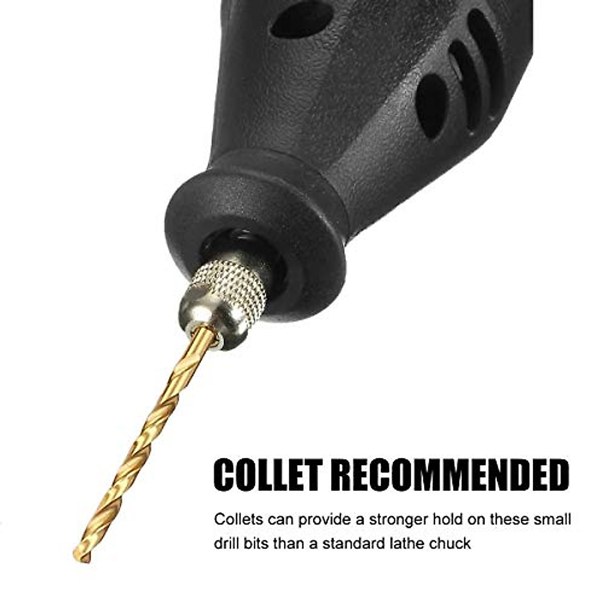 Hymnorq Jobber Length Mini Twist Drill Bits Set of 60pcs Six Fractional Inch Sizes, 3/64 1/16 5/64 3/32 7/64 1/8 Inch Titanium Coated HSS 4341 for Wood Plastic and Soft Metal Sheet