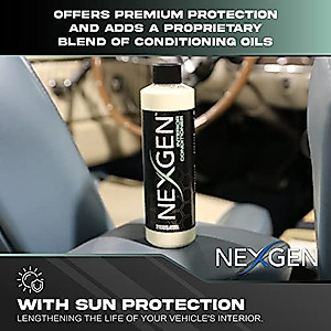Nexgen Interior Conditioner — Condition Leather, Vinyl, and Plastic Interiors — Non-Greasy Satin Finish for Car Interiors and More (8 OZ)