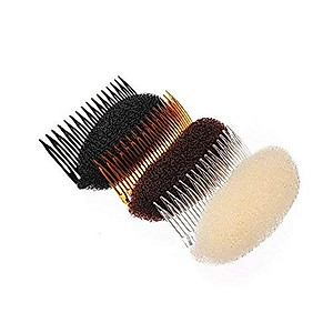 2Pcs Charming Bump It Up Volume Inserts Hair Comb Do Beehive Hair Stick Bun Maker Tool Hair Base Styling Accessories for Women Lady Girl (Beige)