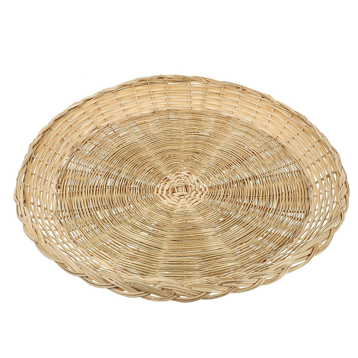 Garneck Wicker Paper Plate Holders, Wicker Reusable Natural Charger Plates, Reusable Plate Holders for Party BBQ Outdoor Cooking Picnic (10 INCH)