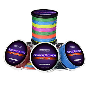KastKing Superpower Braided Fishing Line,Low-Vis Gray,20 LB,327 Yds